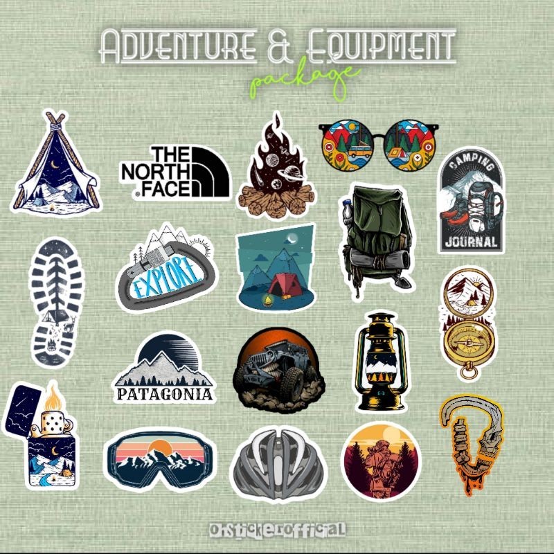 Jdm Project- STICKER AESTHETIC WATERPROOFT ADVENTURE EQUIPMENT SERIES ...