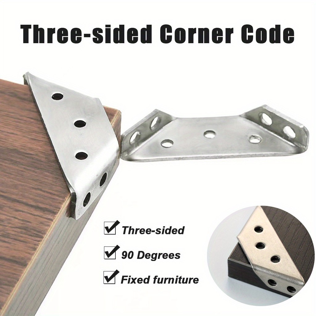 5/10/14pcs 90 Degree Right Angle Corner Code Stainless Steel Three ...