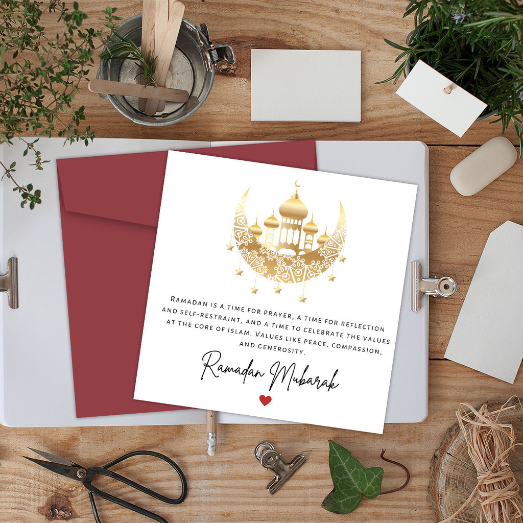 Ramadan Mubarak Card For Ramadan Celebration Card For Muslims Happy ...