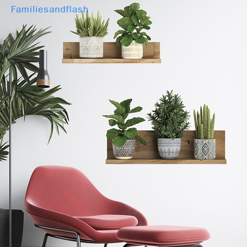 Familiesandflash> 2PCS Green Plants Leaf Wall Stickers Tropical Plants ...