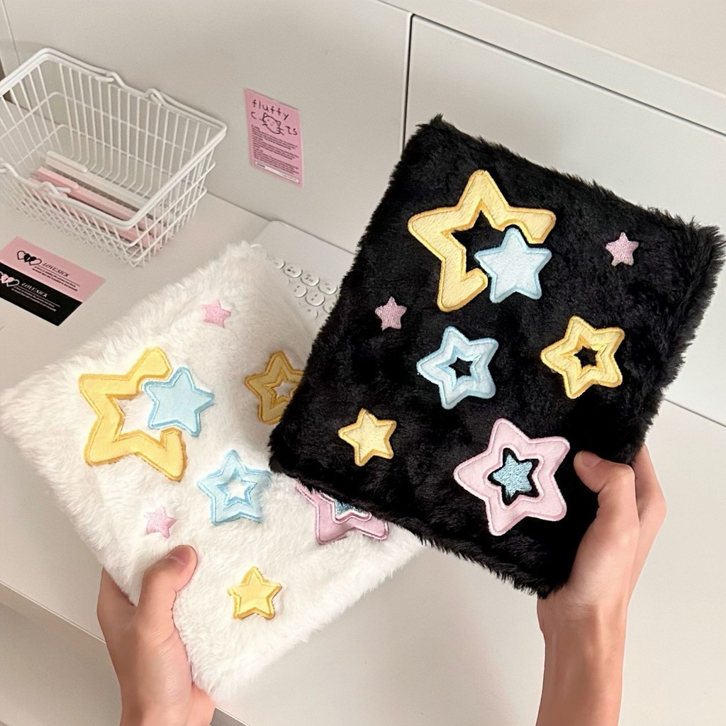 160 Pockets Cute Star Plush Binder Album Idol Lomo Card Storage Book 4 ...