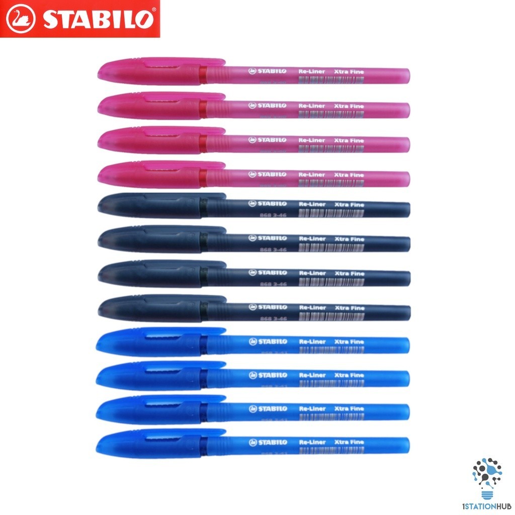 [New Design] Stabilo Re-liner 868 Extra Fine 0.5mm | Reliner Semi Gel ...