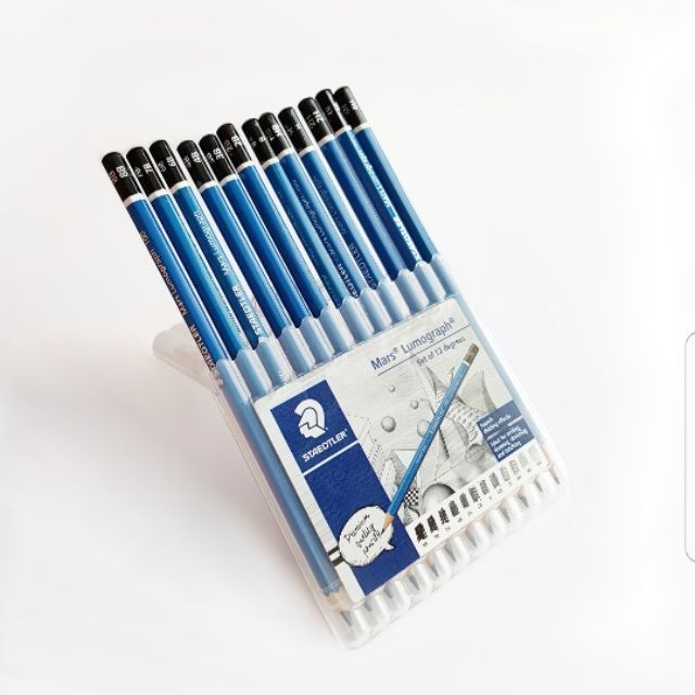 Staedtler Mars Lumograph 100 Art Set | 8B-6H | 12 Pencils | Arts Craft Home Office School ...