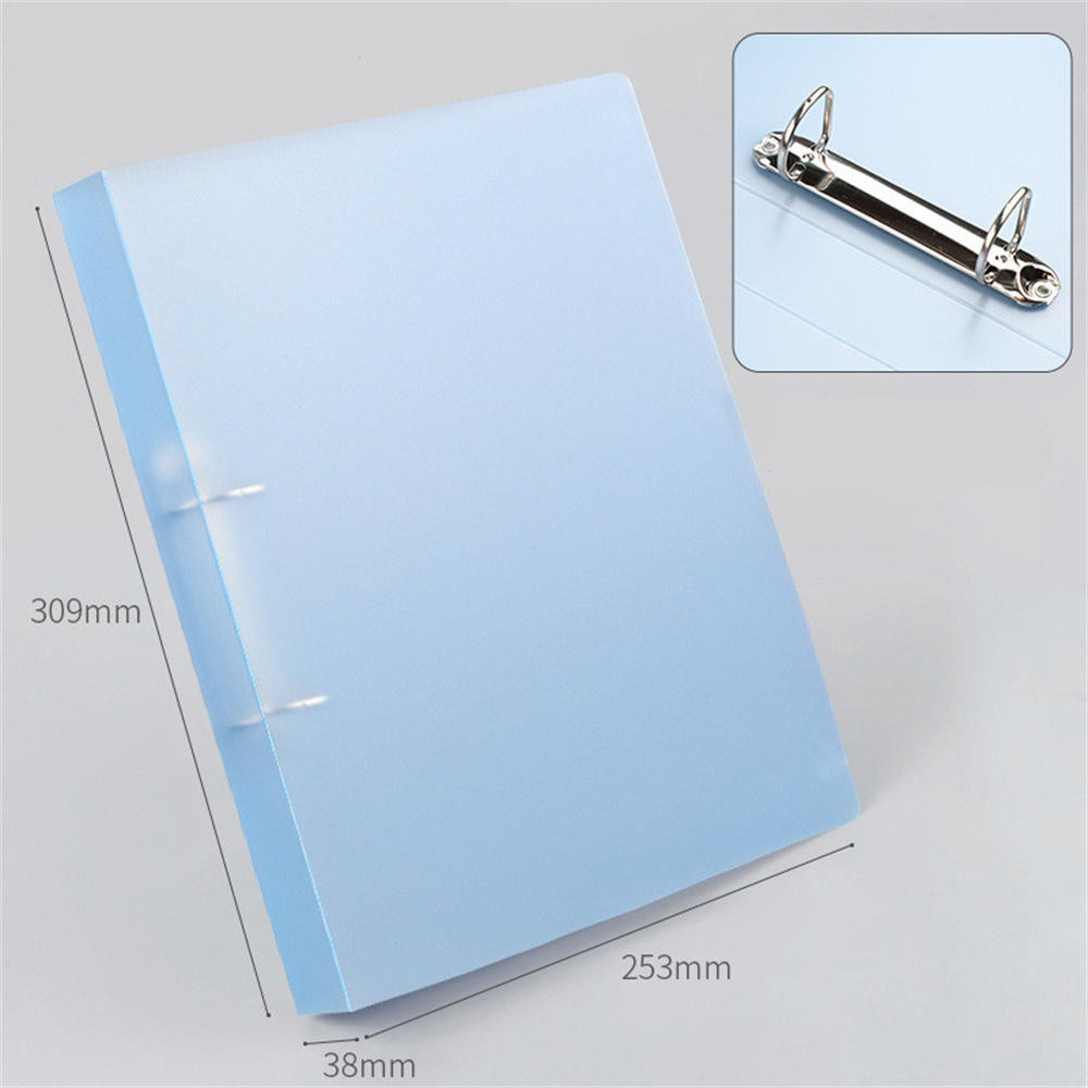 A4 Transparent Binder D-Type Punch Folder Office Storage File Ring ...