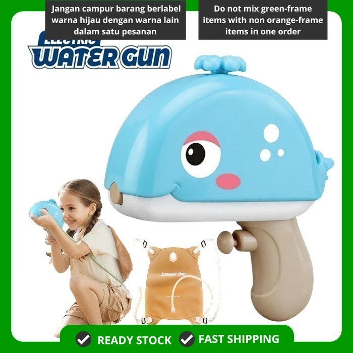 [NEW] Electric Water Guns for Kids Ages 4-8, Whale Backpack Water Gun ...