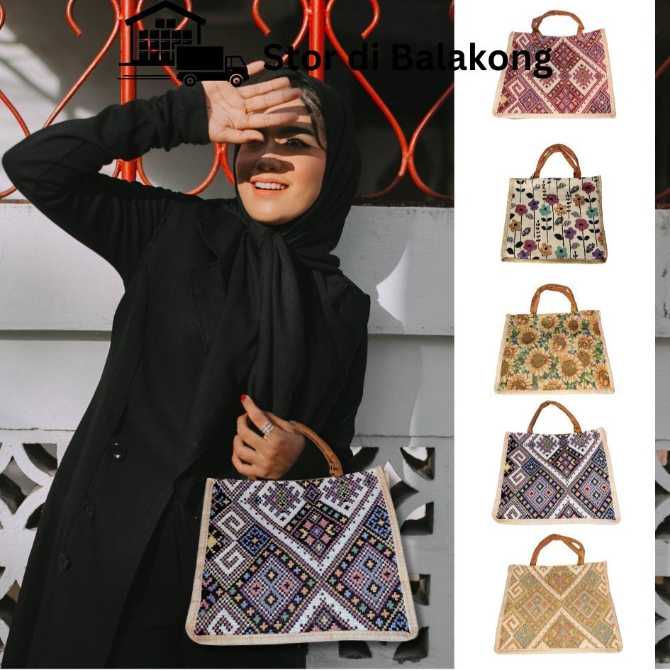 Beg Telekung Wanita Batik Canvas Women Travel Office Outer Sling ...