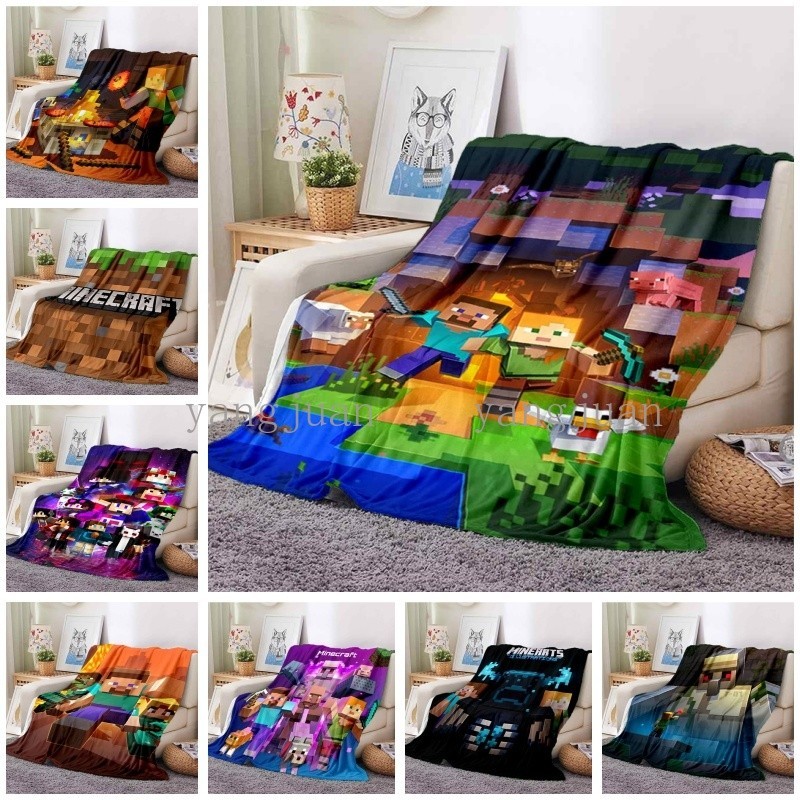 Minecraft Blanket My World Sandbox Game Character Blanket Soft and Warm ...