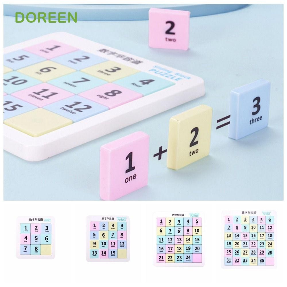 DOREEN Number Sliding Puzzle, Magnetic Game Blocks Moving Sliding Toy ...