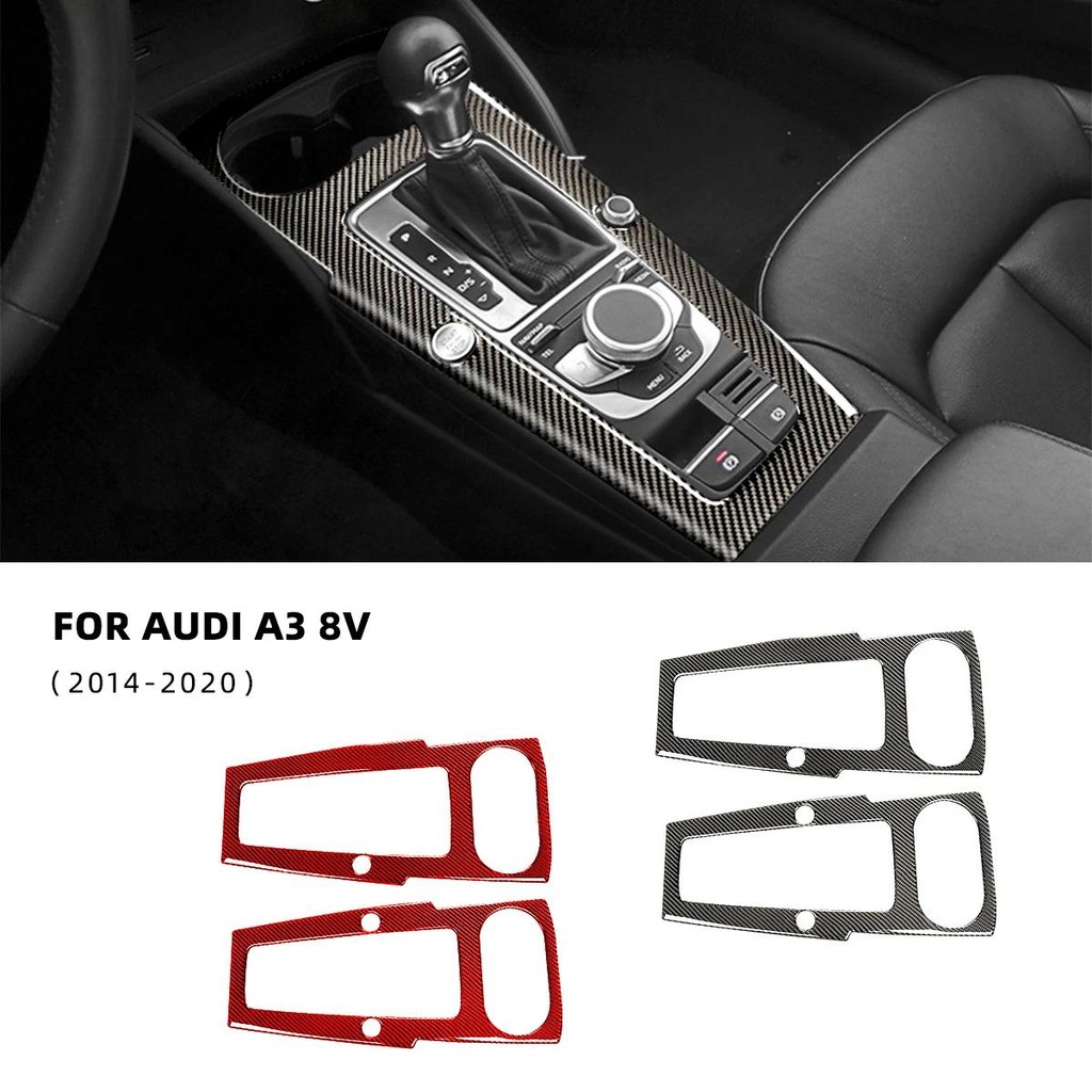 Car Styling Gear Shift Panel Decoration Carbon Fiber Car Sticker Trim ...