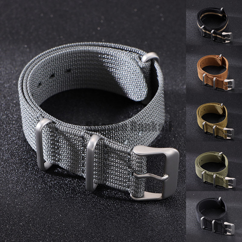 High Density Nylon Nato Watch Strap 18mm 20mm 22mm Military Universal ...