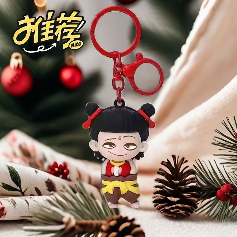 Three-dimensional Nezha Doll Pendant Cartoon Cute Fun Soft Rubber ...