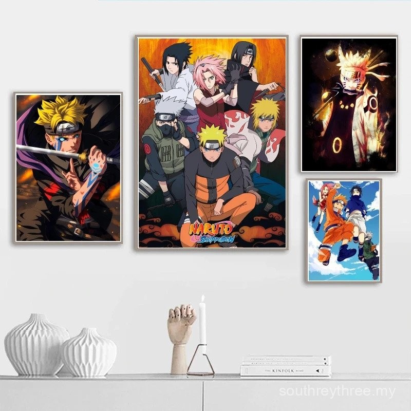 Japanese Anime Canvas Paintings Naruto Uzumaki Naruto Classic Hanging ...