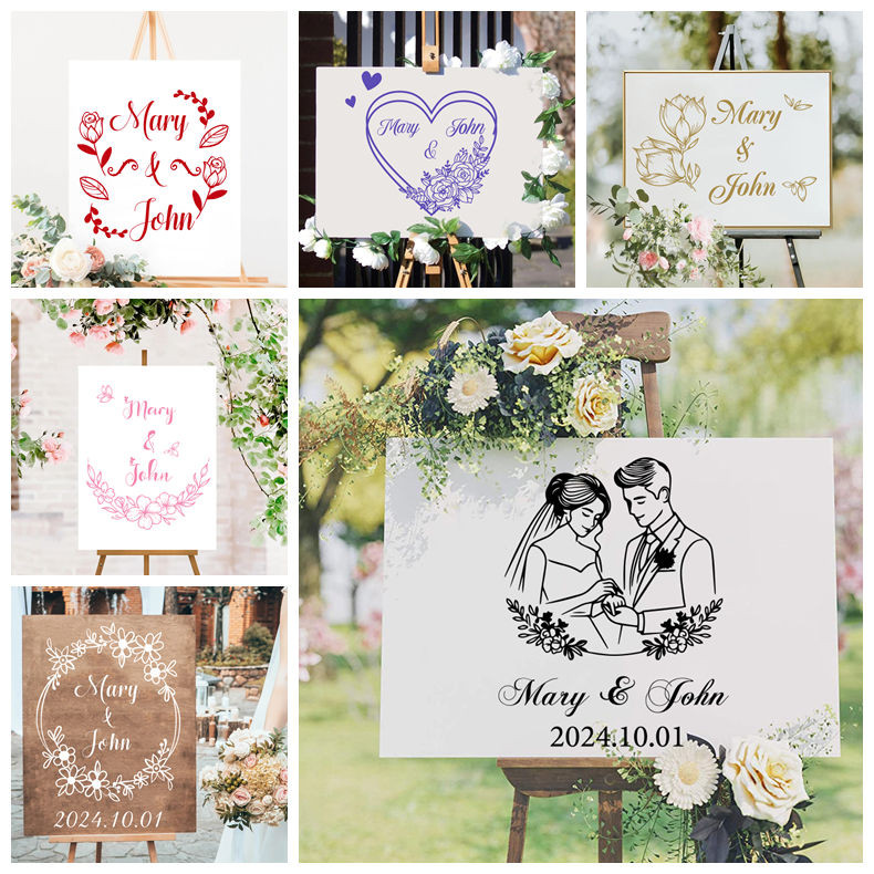 Customized Name Wedding Stickers Art Wall Stickers Home Stickers Art ...