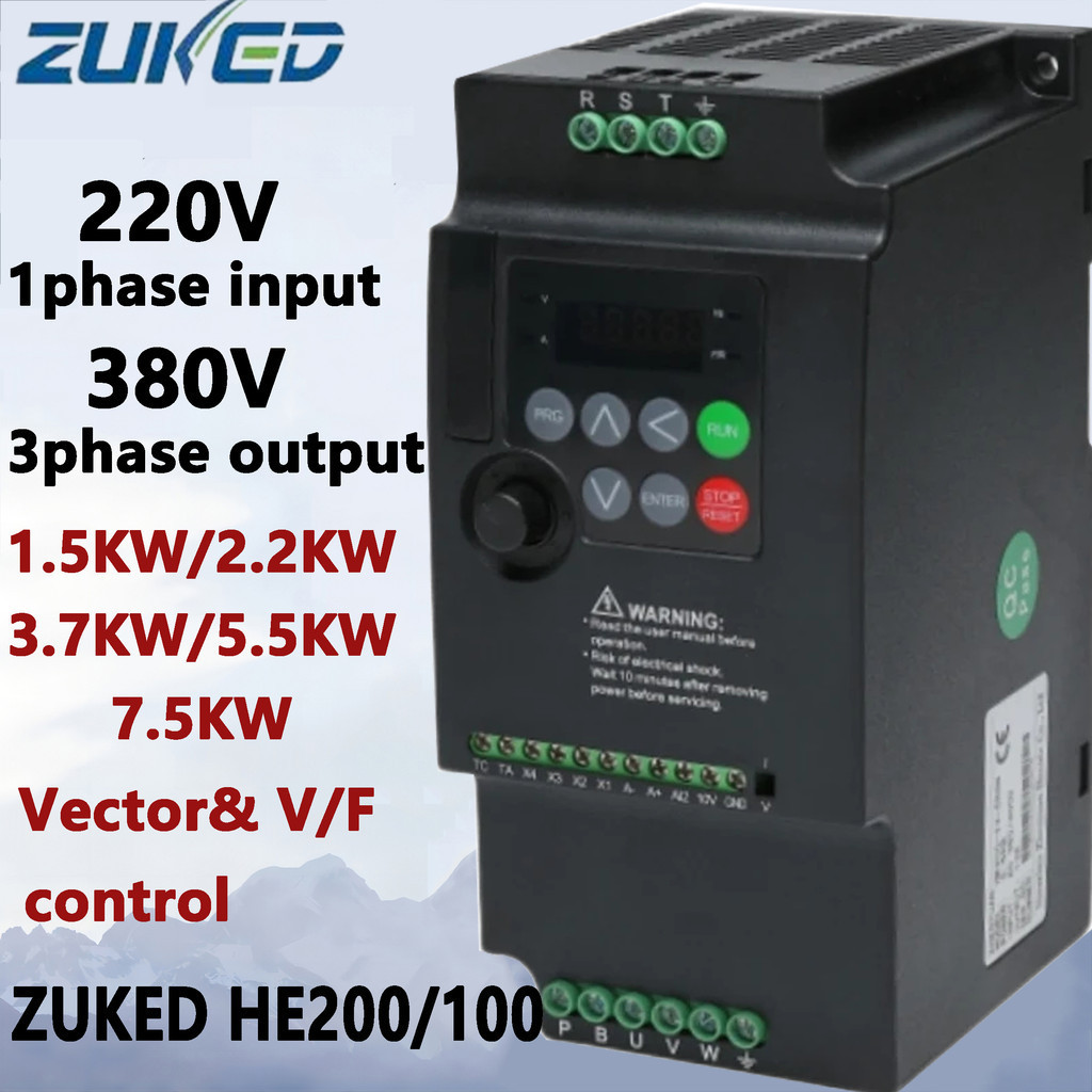 Inverter Variable Frequency Drive VFD 0.75KW to 5.5KW Frequency Inverter 1 Phase 220V Input ...