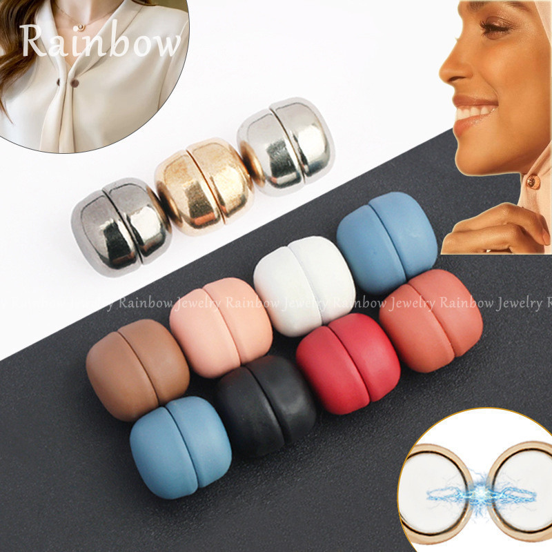 [Rainbow]1 Pair New Muslim Hijab Women's High-end Strong Magnetic ...