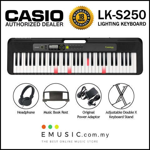 Casio LK-S250 61-key Lighting Keyboard With Headphone (Casiotone ...