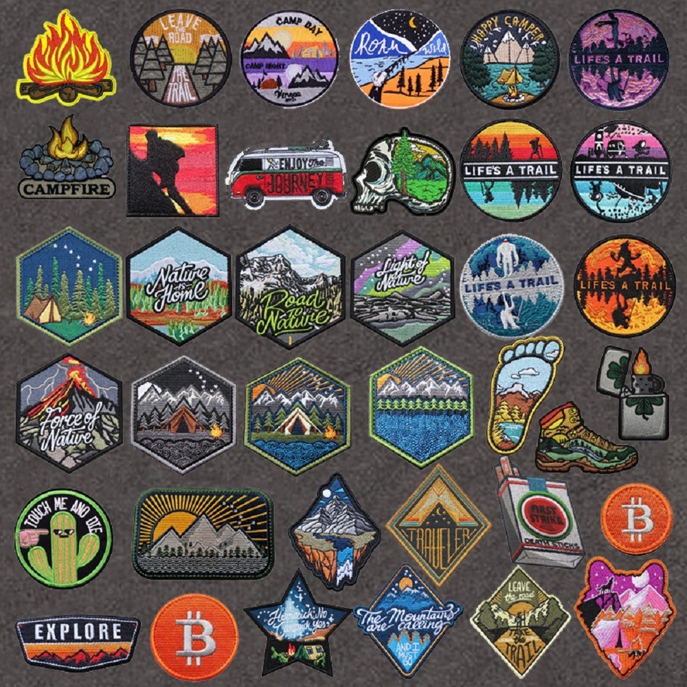 Velcro Patch New Design Nature's Home Style Embroidery Patch Landscape ...