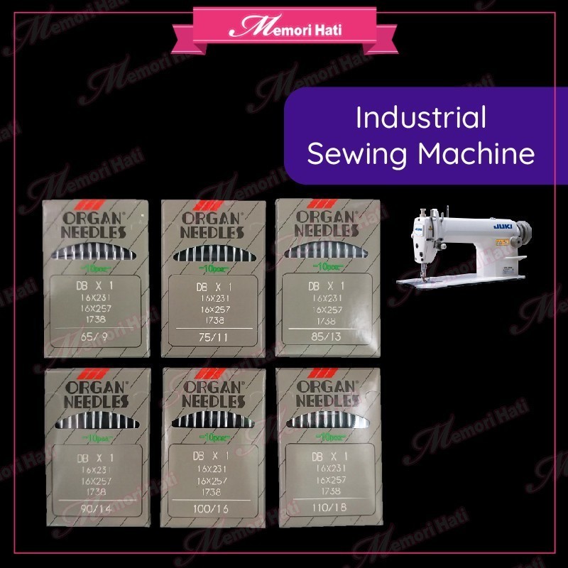 ORIGINAL!! Japan Organ Needle (Highspeed) DB#9, 11, 13, 14, 16 & 18 / Jarum Mesin Industri ...