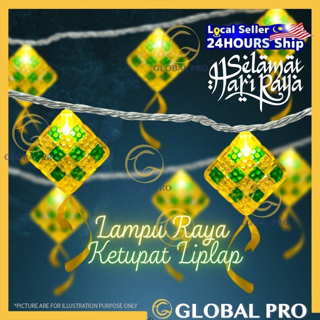 Lampu klip klip Raya Lip Lap lampu raya panjang Jala hiasan raya light ...