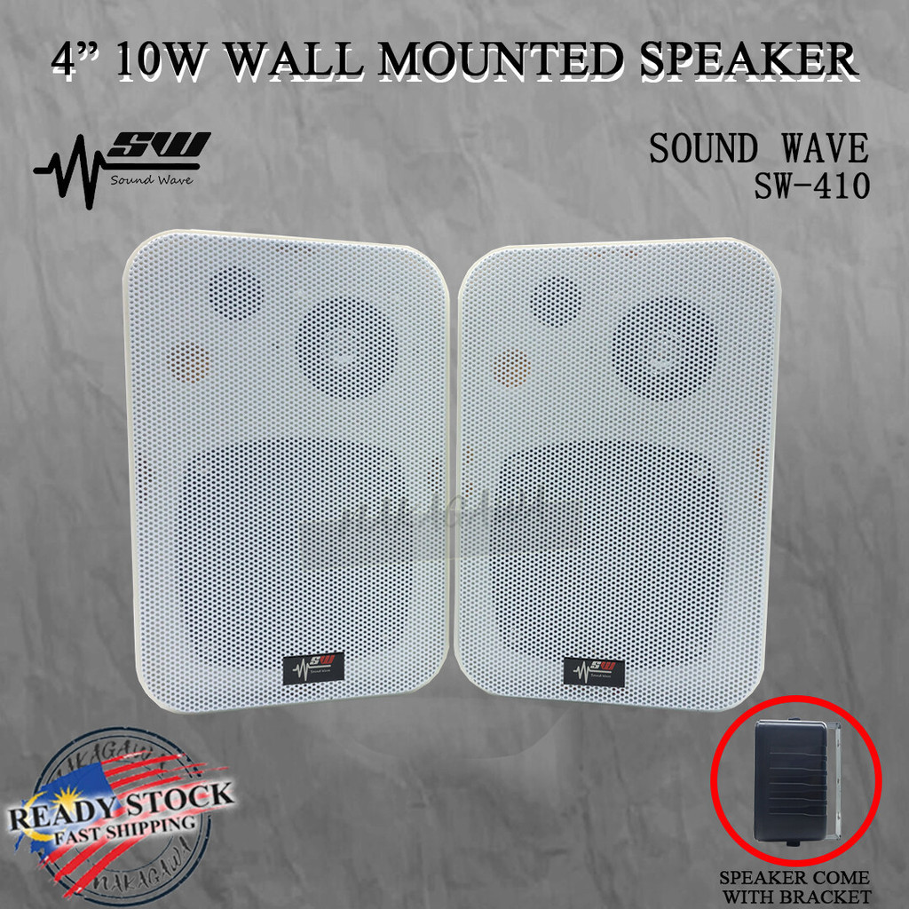 SOUND WAVE 4.5" WALL MOUNTED SPEAKER BLACK / WHITE BUY ONE FOR ONE PAIR ...