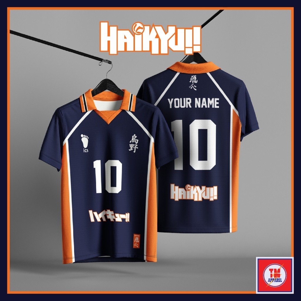 Baju Anime Lelaki Perempuan Berkolar Jersey Plus Size Anime Baju Jersey ...