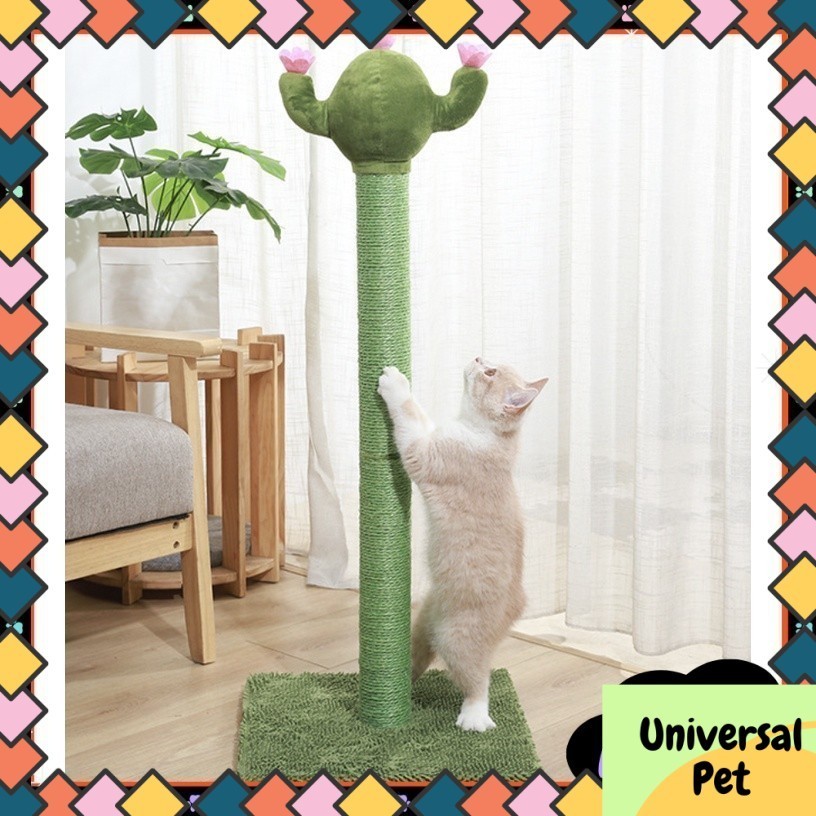 Large Square Pole Cat Scratcher Cat Toy CAkar Kucing Cactus Cat Pole ...