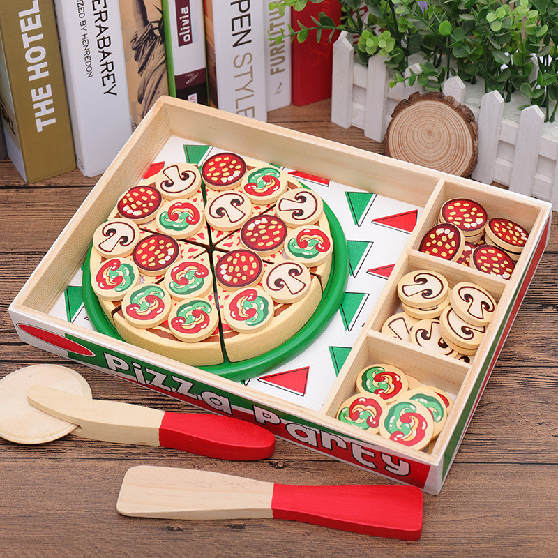 New Style Pizza Children's Educational Toys Wooden Kindergarten Play ...
