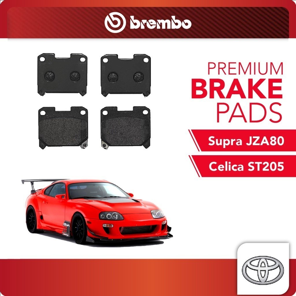 BREMBO Rear Brake Pads (1 set) For Toyota Supra JZA80, Celica ST205 ...