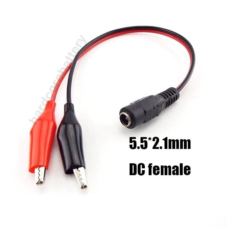 Alligator Clip 12V Power Cable Crocodile Wire DC Connector To Female ...