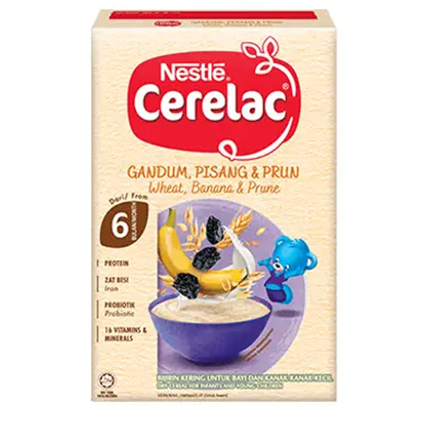 Nestlé CERELAC INFANT CEREAL, WHEAT BANANA & PRUNES 250g | Shopee Malaysia