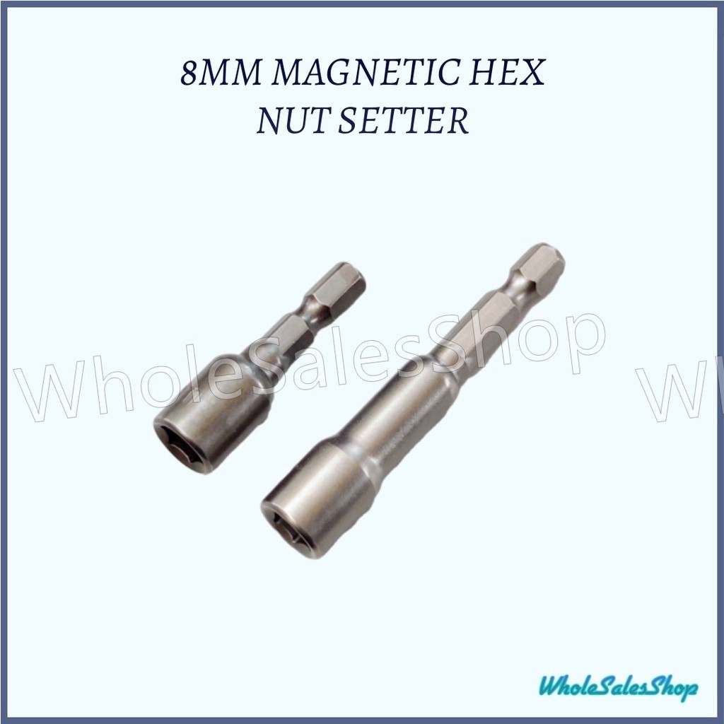 🔥HIGH QUALITY🔥 8MM MAGNETIC HEX NUT SETTER SOCKET FOR HEXAGONAL HEAD ...