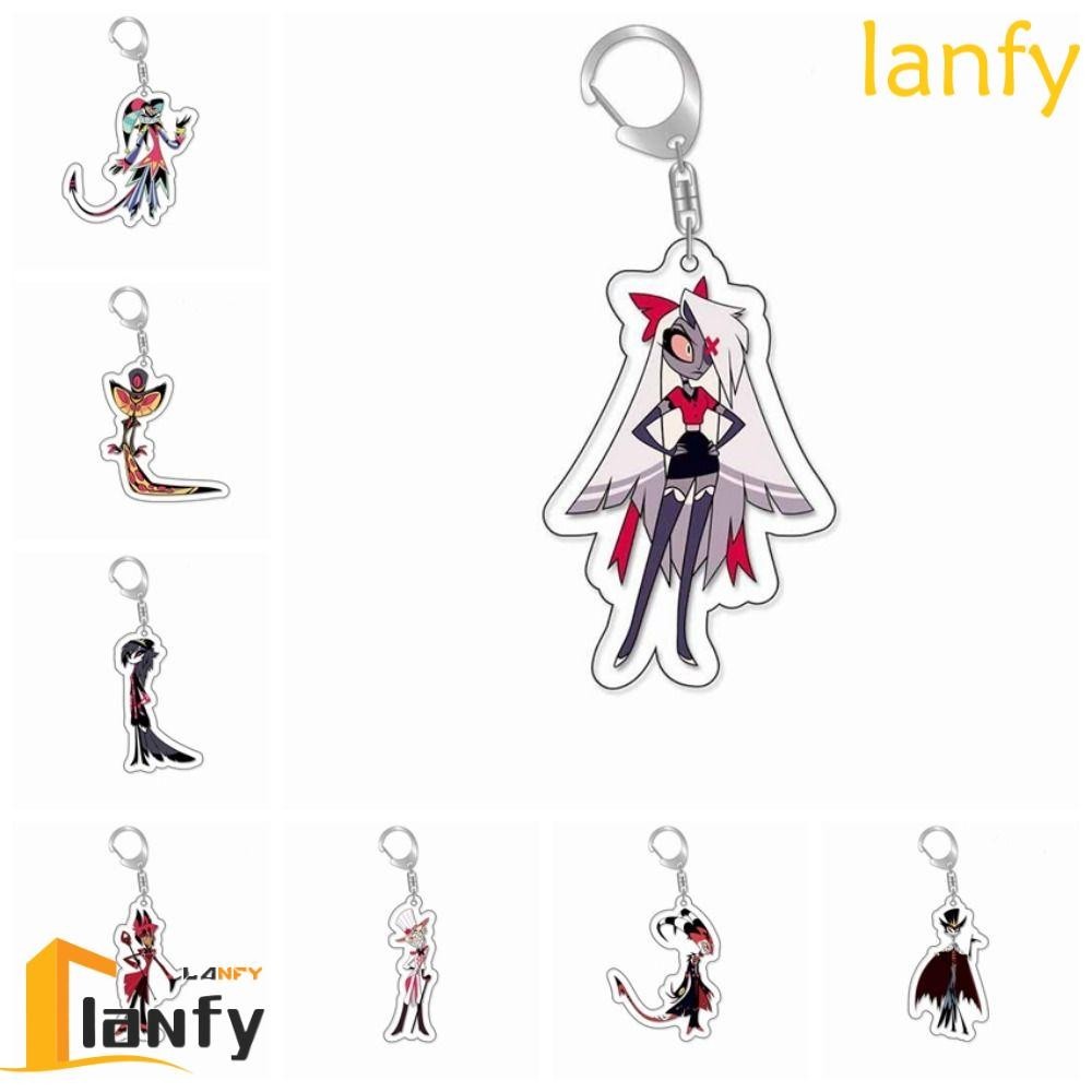 LANFY Hazbin Keychain, Alastor Charlotte Morningstar Hazbin Hotel ...