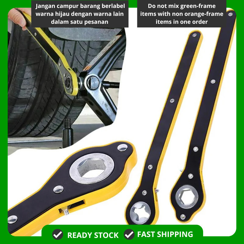 🔥 Car Hand Jack Tayar Kereta Ratchet Screwdriver Wrench For Travel ...
