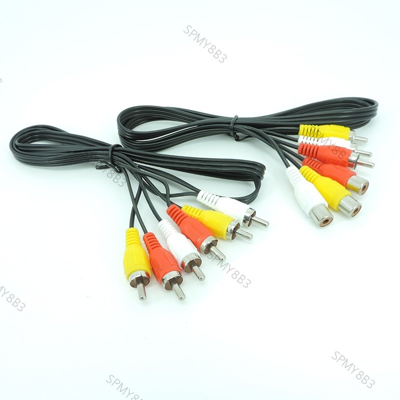 Composite Audio Video Extension Cable 3 RCA Male to Female Connector ...