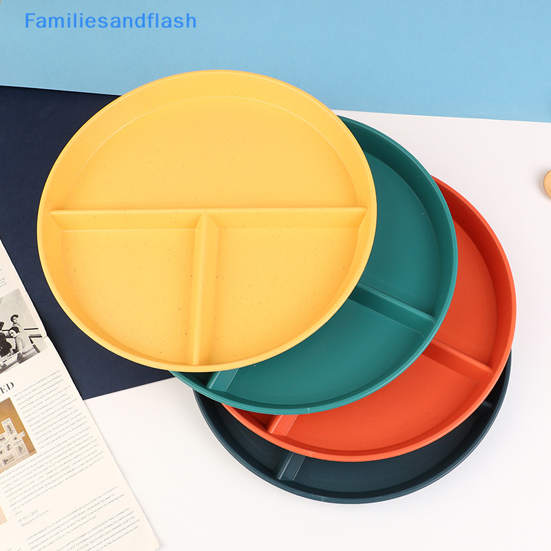 Familiesandflash> 1Pc Divided Dish In 3 Diet Reusable Round Dinner ...