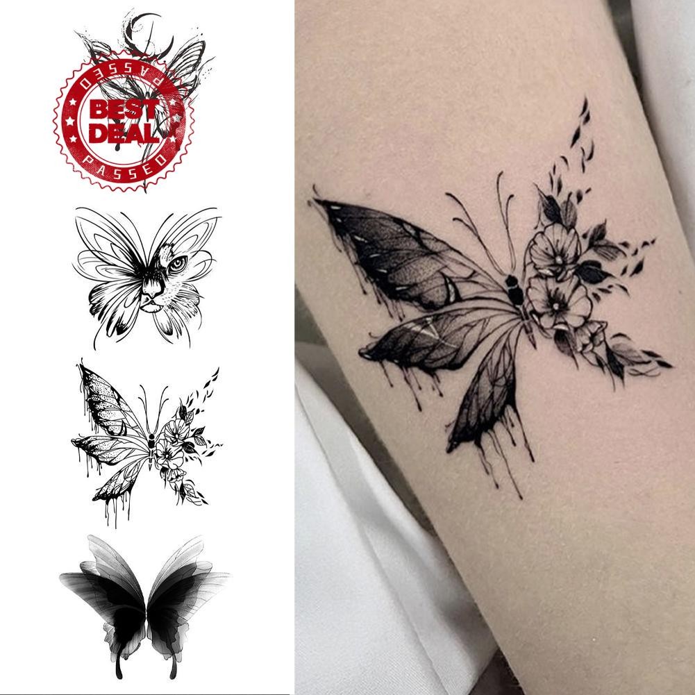 Butterfly Tattoo Stickers Waterproof Permanent 15 Days Realistic Effect ...