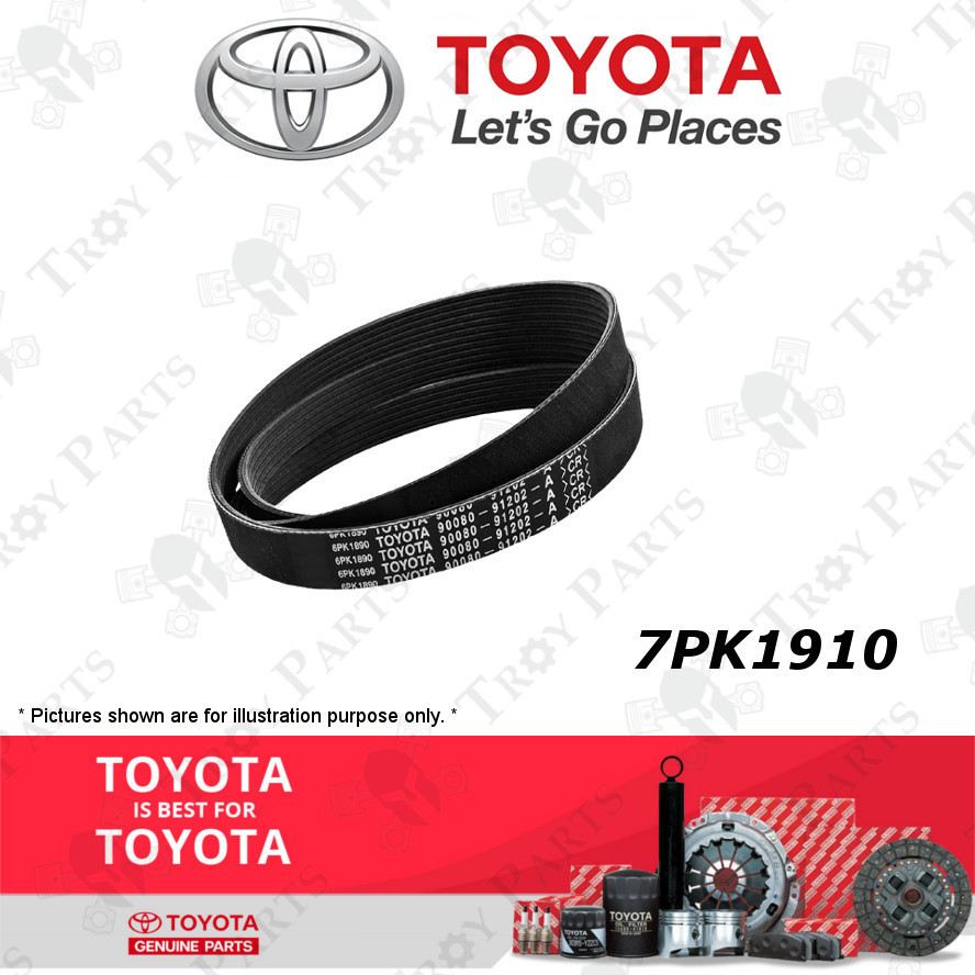 Original Toyota Fan Belt 90916-02653 for Toyota Noah AZR65 Ipsum ACM21 ACM26 Picnic ACM21 ...