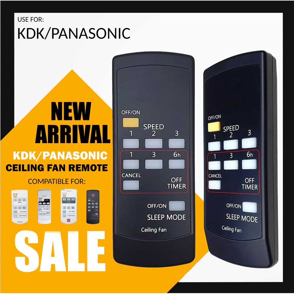 OEM PANASONIC KDK 3 SPEEDS CEILING FAN REMOTE CONTROL REPLACEMENT 3 ...