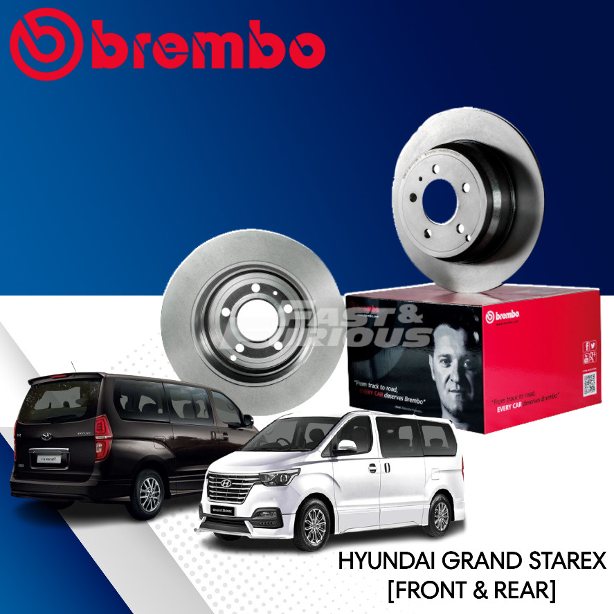 ORIGINAL BREMBO HYUNDAI DISC BRAKE ROTOR & BRAKE PAD GRAND STAREX FRONT ...