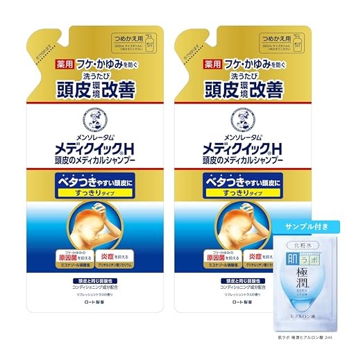 Medic Quick H Scalp Medical Shampoo Refill Set (280ml x 2) - Prevents ...