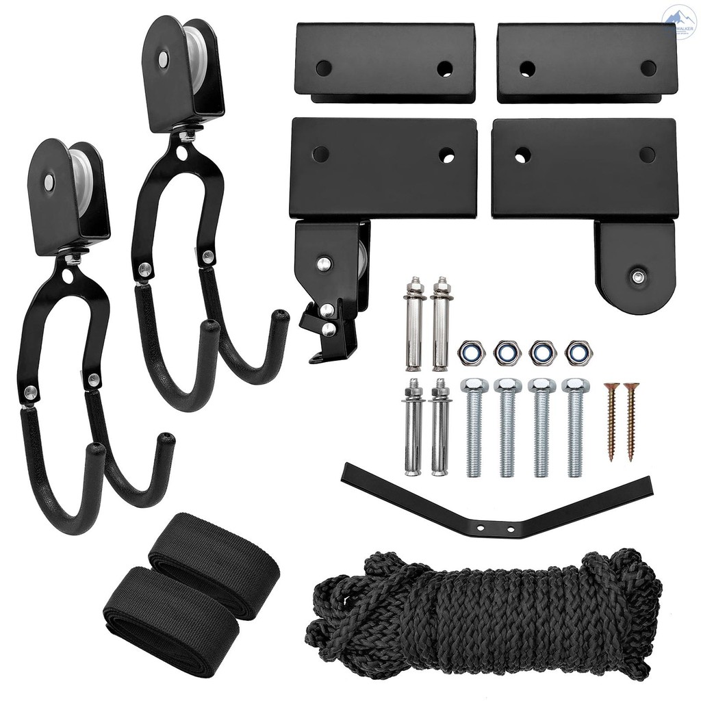 【Hot Sale】 Kayak Lift with Hanging Pulley System Kayak Ceiling Rack ...