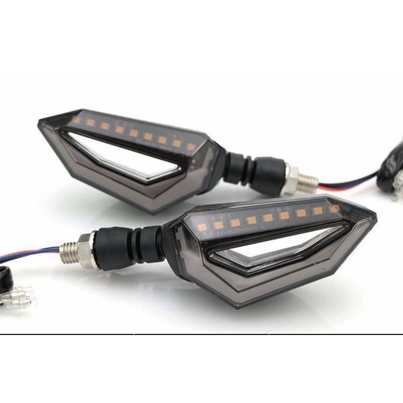 2PCS Side Light Motorcycle Running Water Turn Light Turn Signal ...