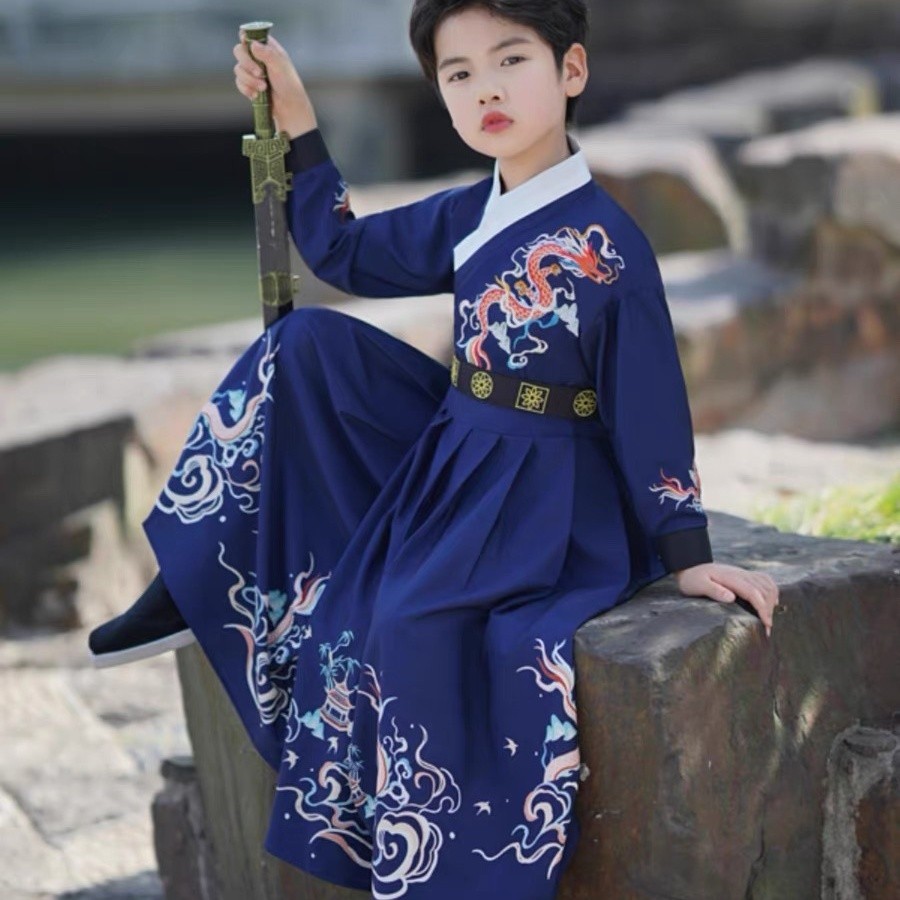 Ancient Costume Tang Costume Hanfu Thin Flying Fish Costume Children ...