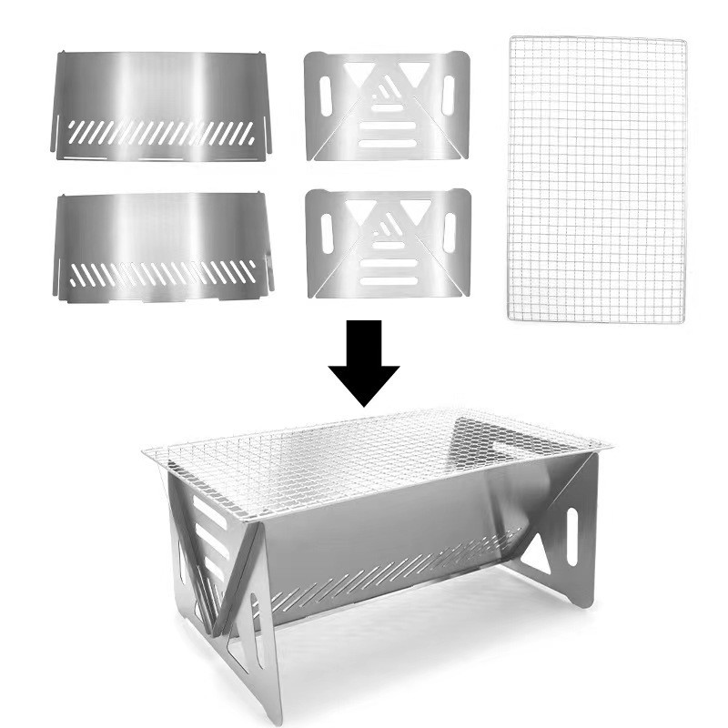 Foldable Barbecue Grill Outdoor Charcoal Grill Barbecue Grill Family ...