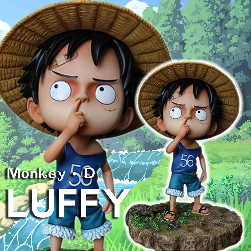 13CM Anime One Piece Action Figure Spoof Luffy Figure PVC Model Toys ...