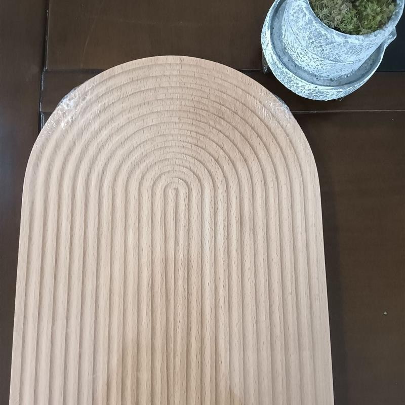 Nordic Water Ripple Wooden Bread Tray Creative Household Beech B & B ...
