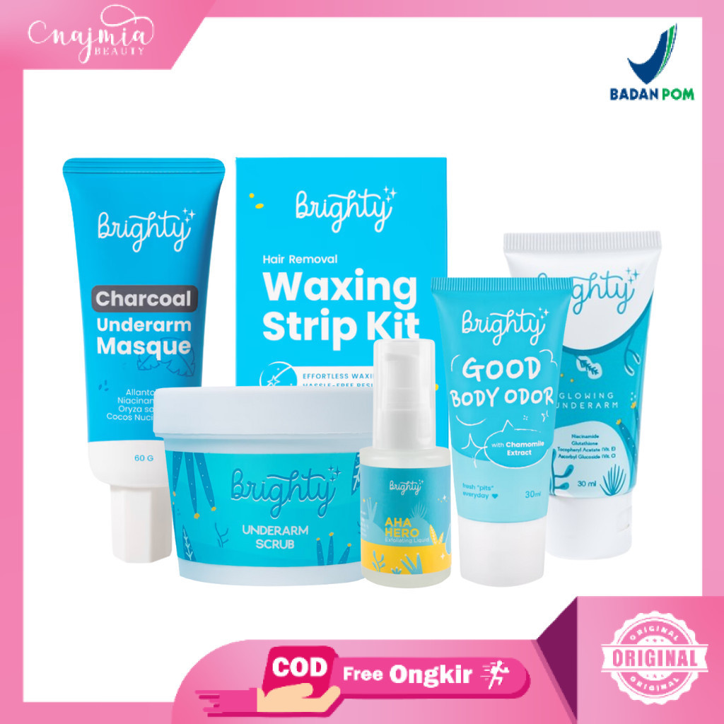 Najmia Brighty Underarm Care Series | Charcoal Mask - Waxing Strip Kit ...