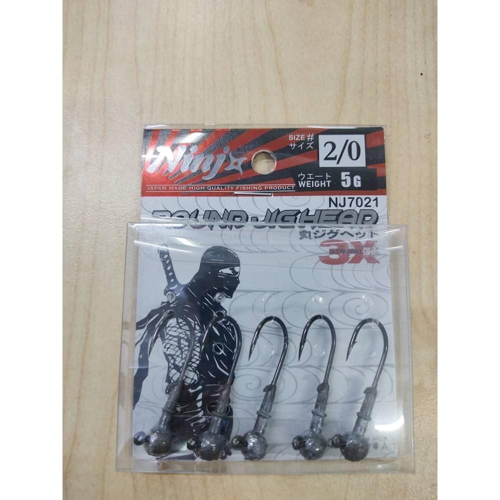 HOOK, NINJA 3X STRONG ROUND JIG HEAD 5G (NJ7021) | Shopee Malaysia