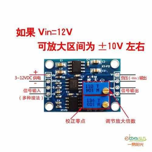 Ac DC Microvolt Voltage Amplifier Module Meter Amplifier AD620 ...