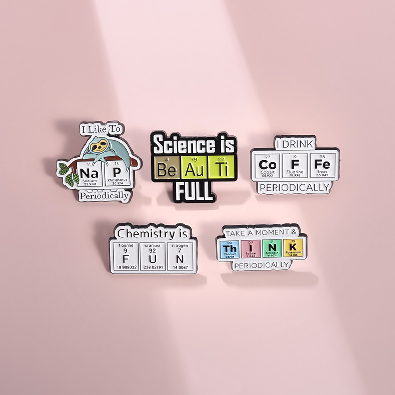 Chemical Element Symbol Enamel Pin Brooches Science Brooch Badges ...